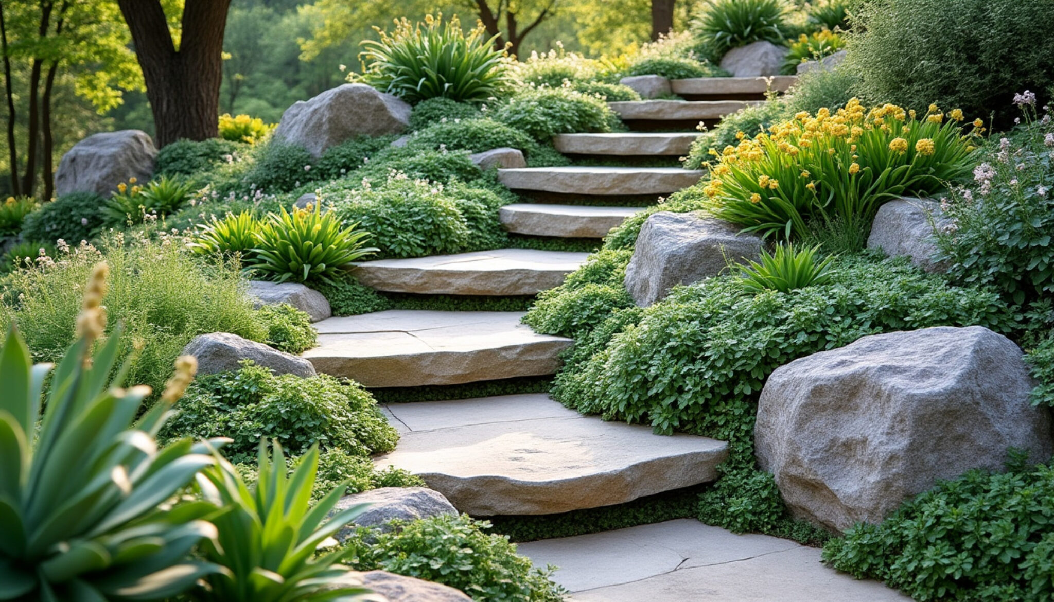Aménager un talus en pente pour un jardin durable et sans entretien