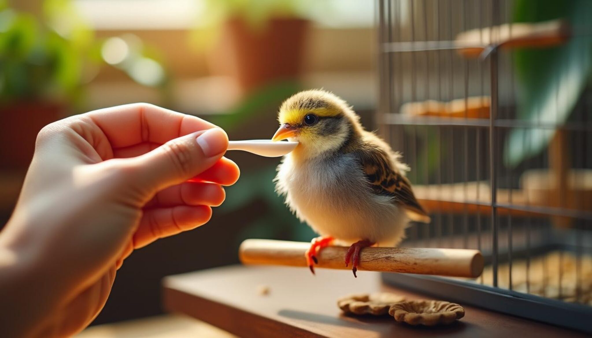 Nourrir Un Oiseau Tombé Du Nid